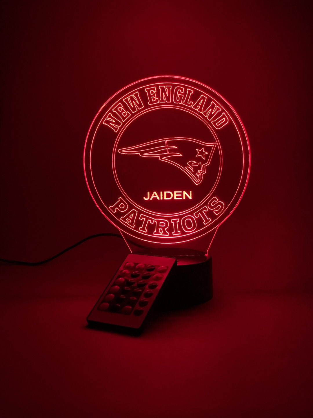 New England Patriots 3D Lamp Personalized - Etsy