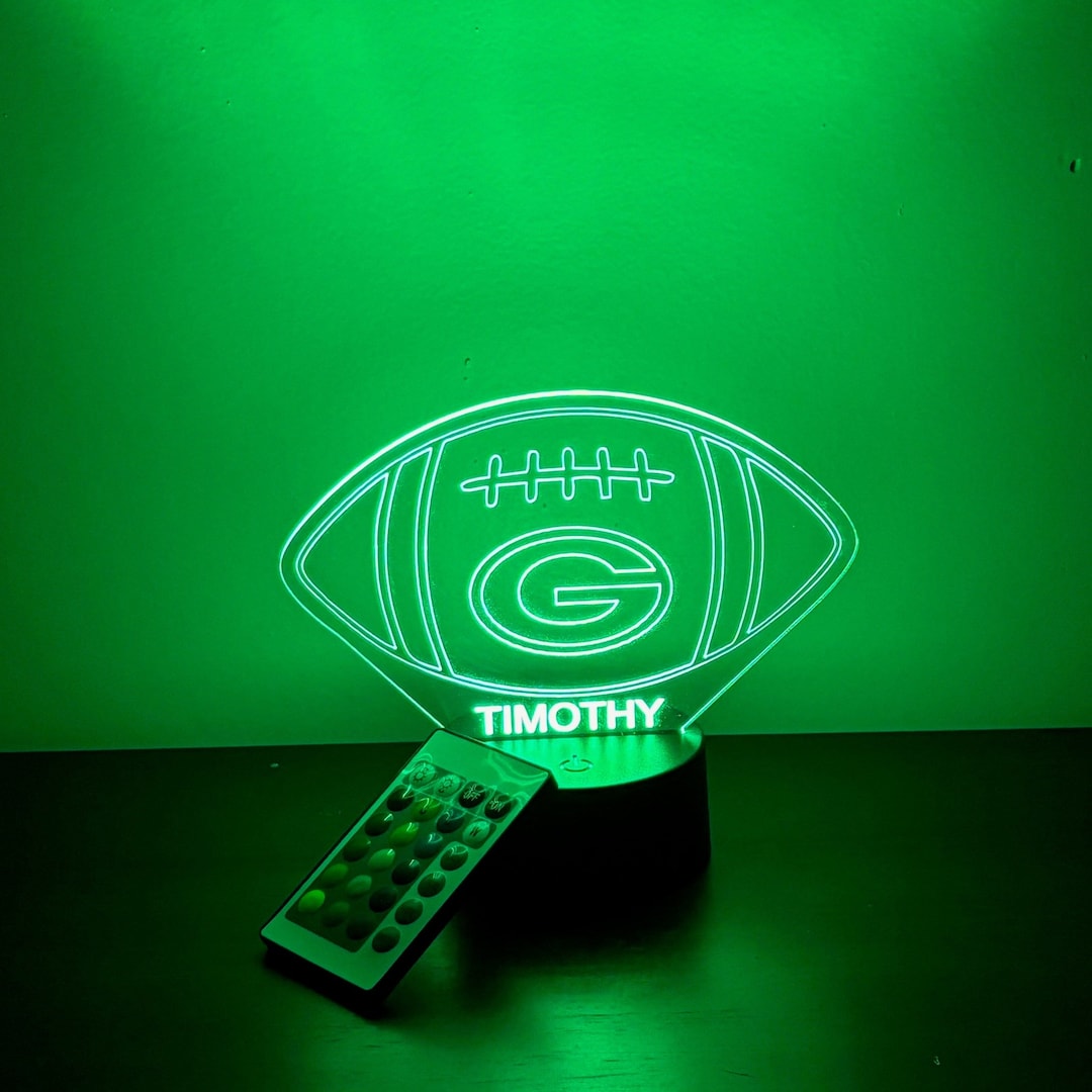 Green Bay Packers 3D Lamp Personalized - Etsy