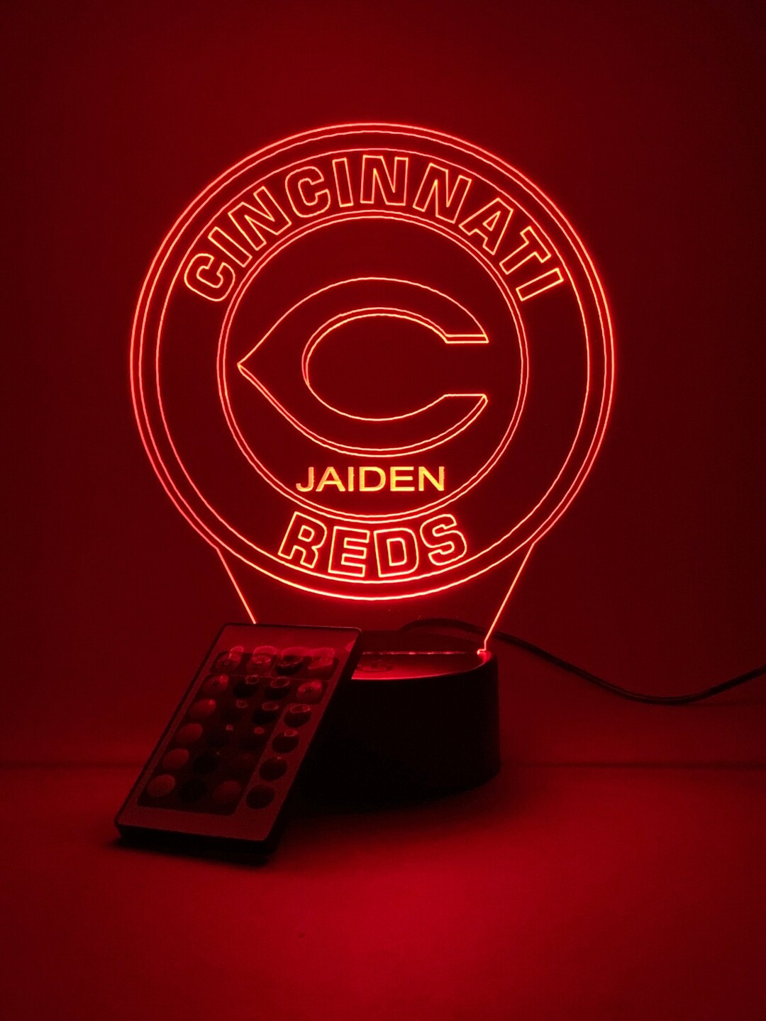 Cincinnati Reds 3D Lamp Personalized - Etsy