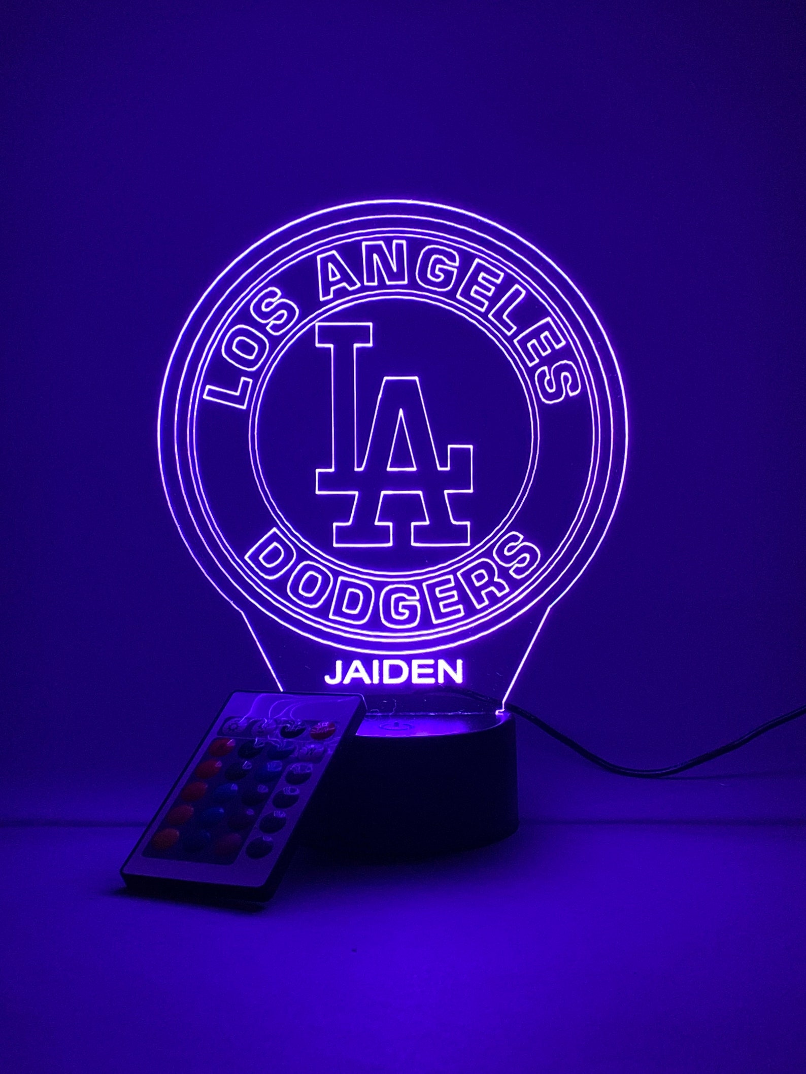 Los Angeles Dodgers 3D Lamp Personalized - Etsy