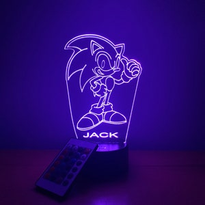Sonic 3D Lamp Personalized - Etsy