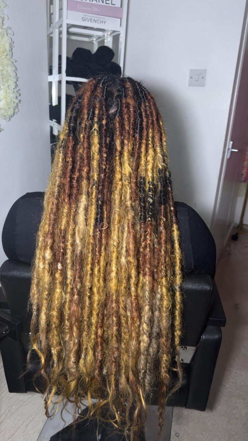 Coolie Locs Mixed Platinum. Ombré Mixed Locs. Locs Wrapped With Raw 12a ...