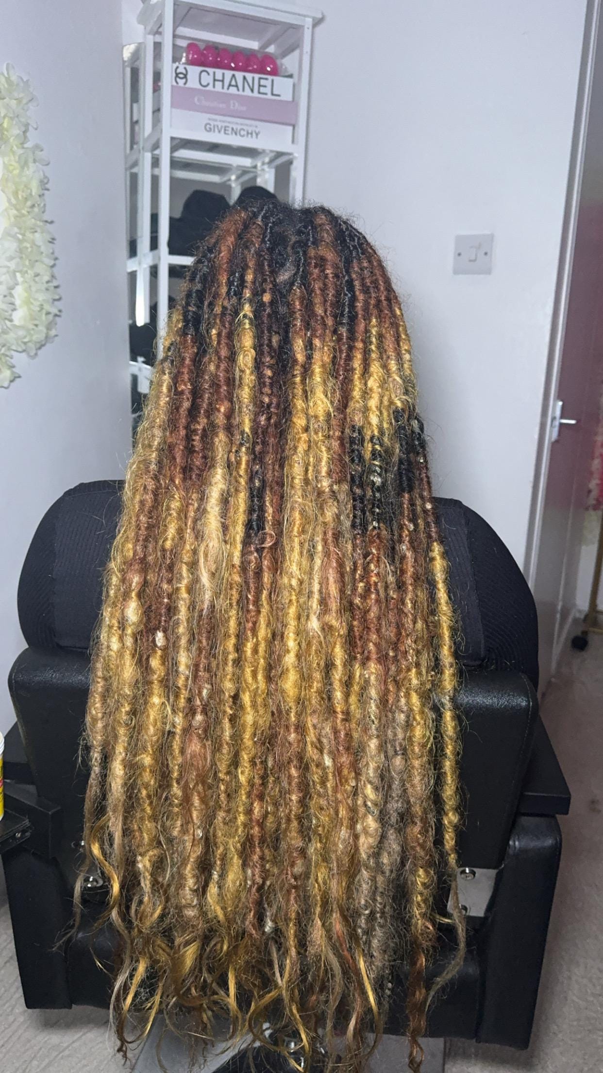 Coolie Locs Mixed Platinum. Ombré Mixed Locs. Locs Wrapped With Raw 12a ...