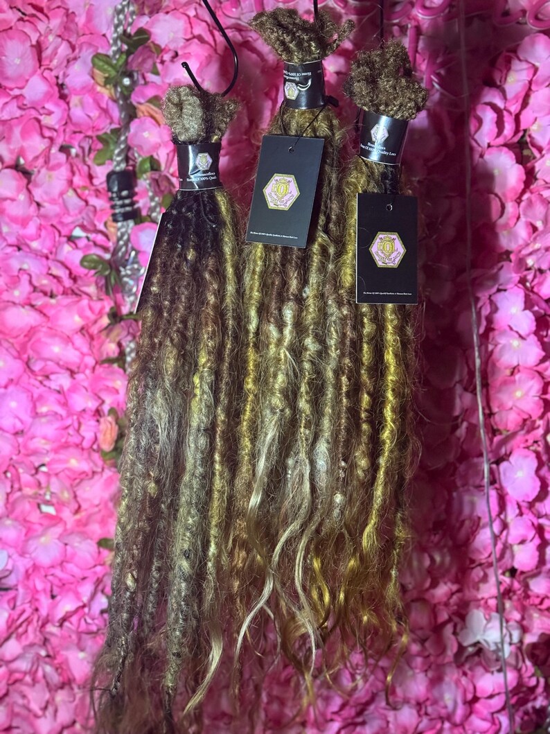 Coolie Locs Mixed Platinum. Ombré Mixed Locs. Locs Wrapped With Raw 12a ...