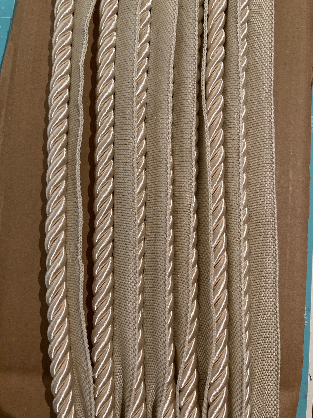 3/8” Welt Cording W/lip - Cream Satin - Etsy