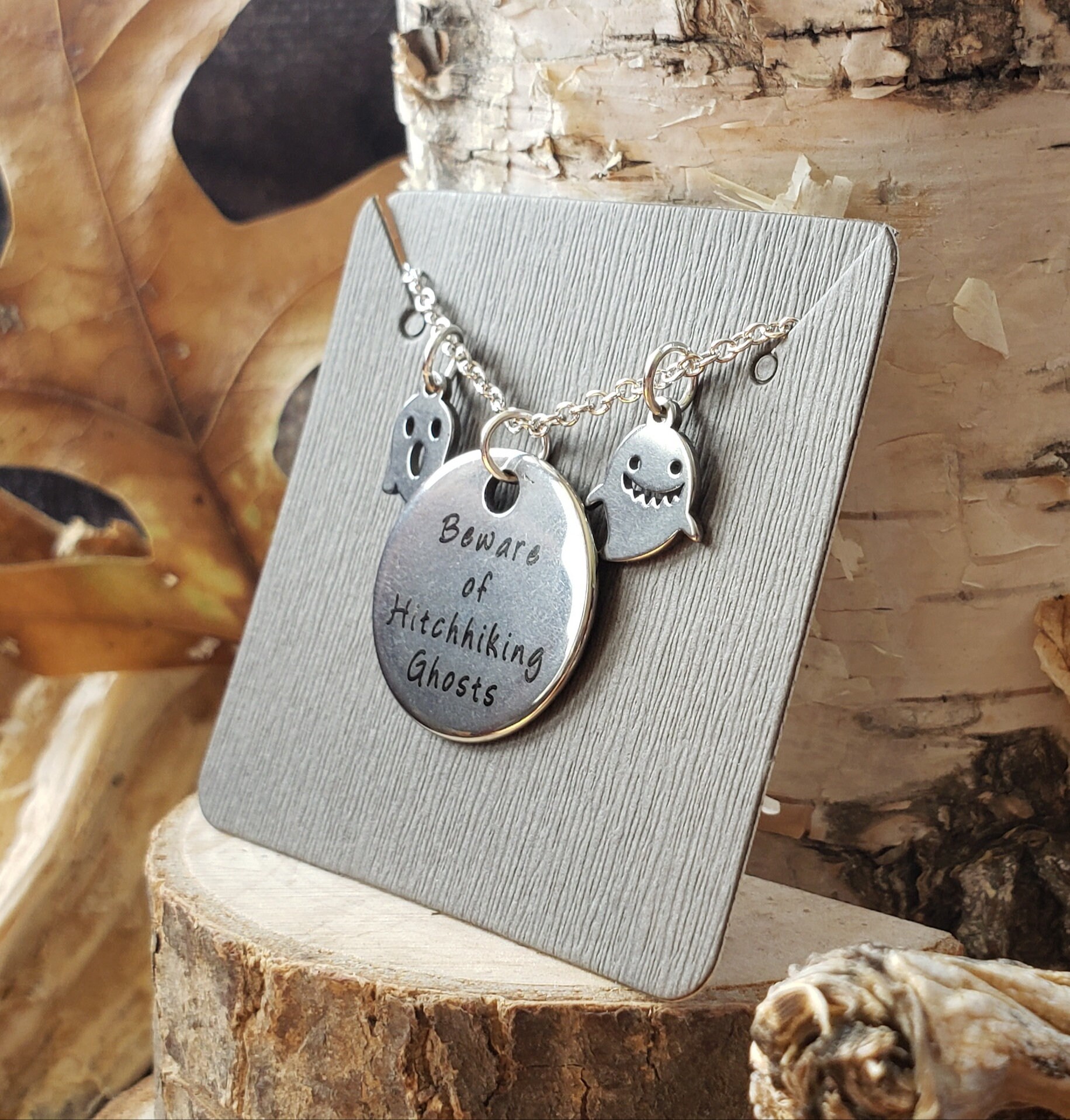 Haunted Mansion Ghosts Necklace/beware of Hitchhiking Ghosts Necklace ...