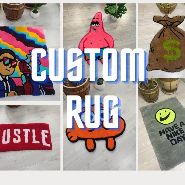 Acrylic Tufted Rug Anime - Etsy