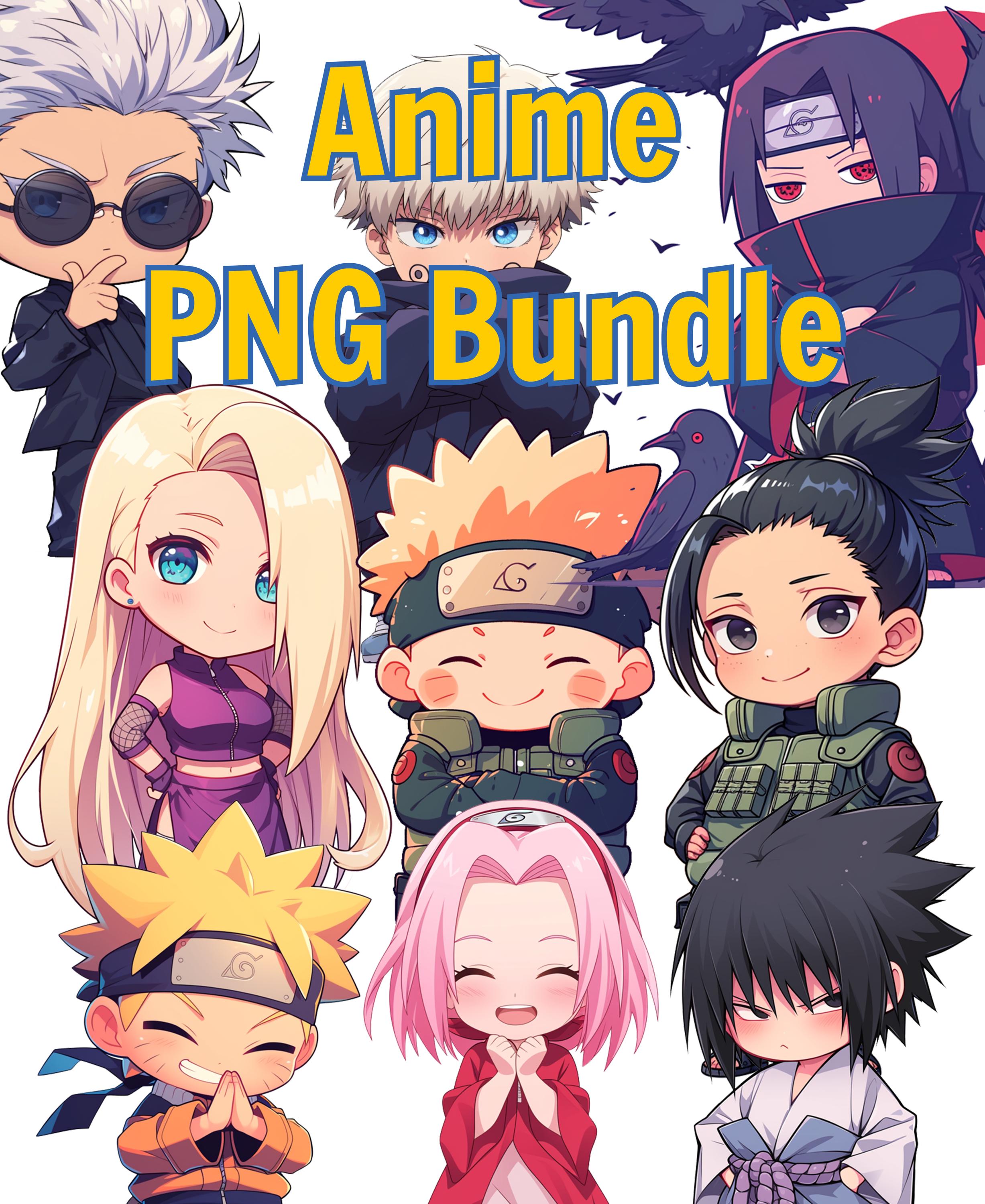 Anime PNG Bundle, Shonen Anime Prints, Manga Stickers, Cute PNG Files ...