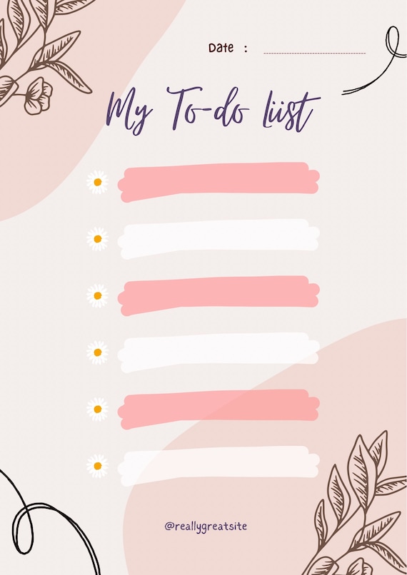 Girly To-do List - Etsy