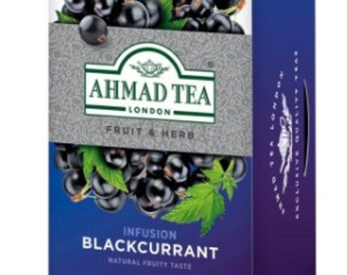 Ahmad Black Tea BLACK CURRANT 20 Tea Bags - Etsy
