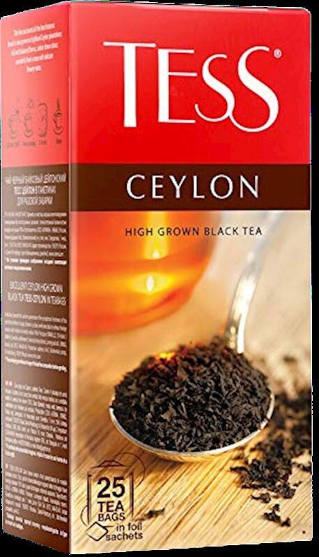 Tess Black Tea CEYLON HIGH GROWN 25 X 2gr Tea Bags Made in Russia - Etsy