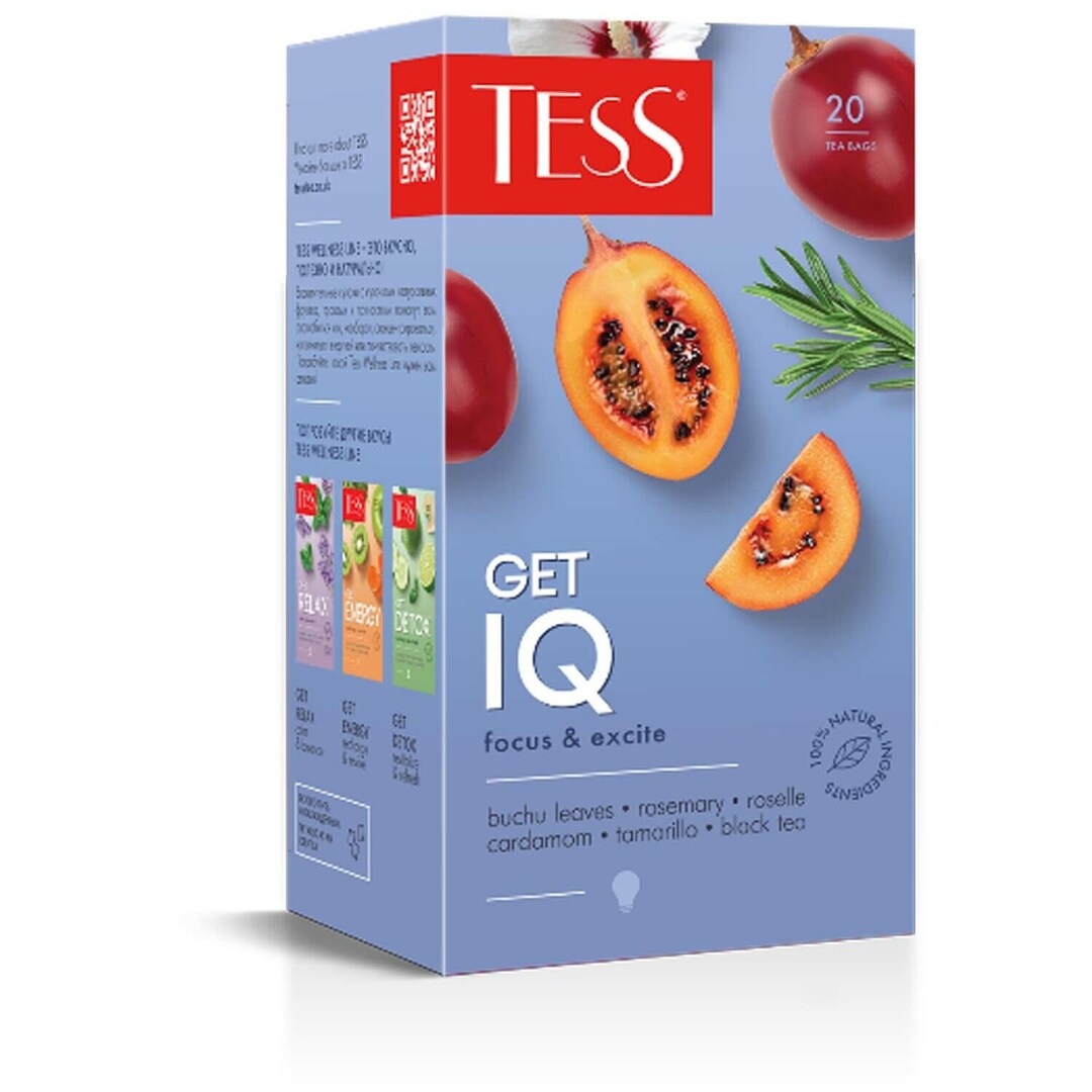 Tess Black Tea GET IQ 20 Tea Bags X 1.5gr Made in Russia - Etsy