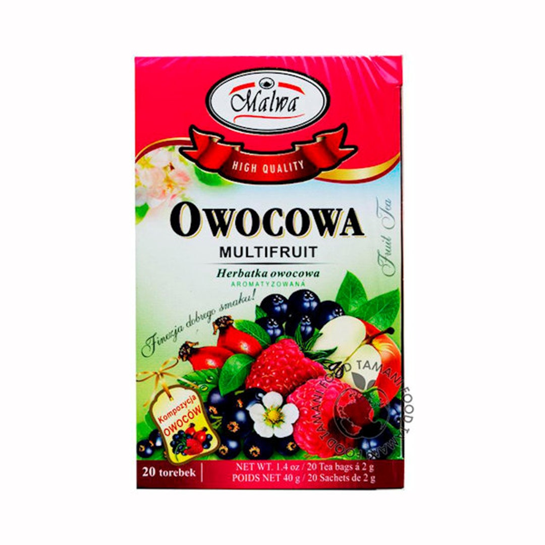 Malwa Fruit Herbal Tea 'owocowa' Multifruit No Caffeine 40g 20 Tea Bags ...