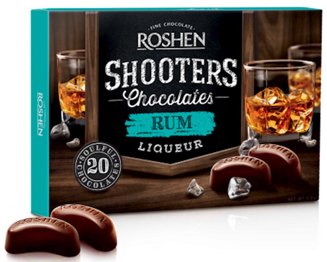 Roshen Chocolate *SHOOTERS* With RUM 150g Gift Pack Made in Ukraine - Etsy