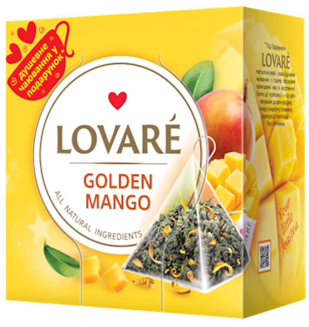 Lovare Tea golden Mango 12 Pyramids Made in Ukraine All Natural Tea - Etsy