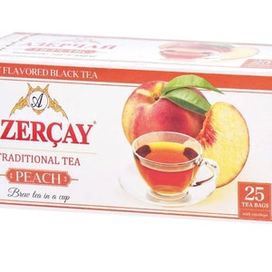 Azercay Black Tea With PEACH 25 Tea Bags Made in Azerbaijan Kosher ...
