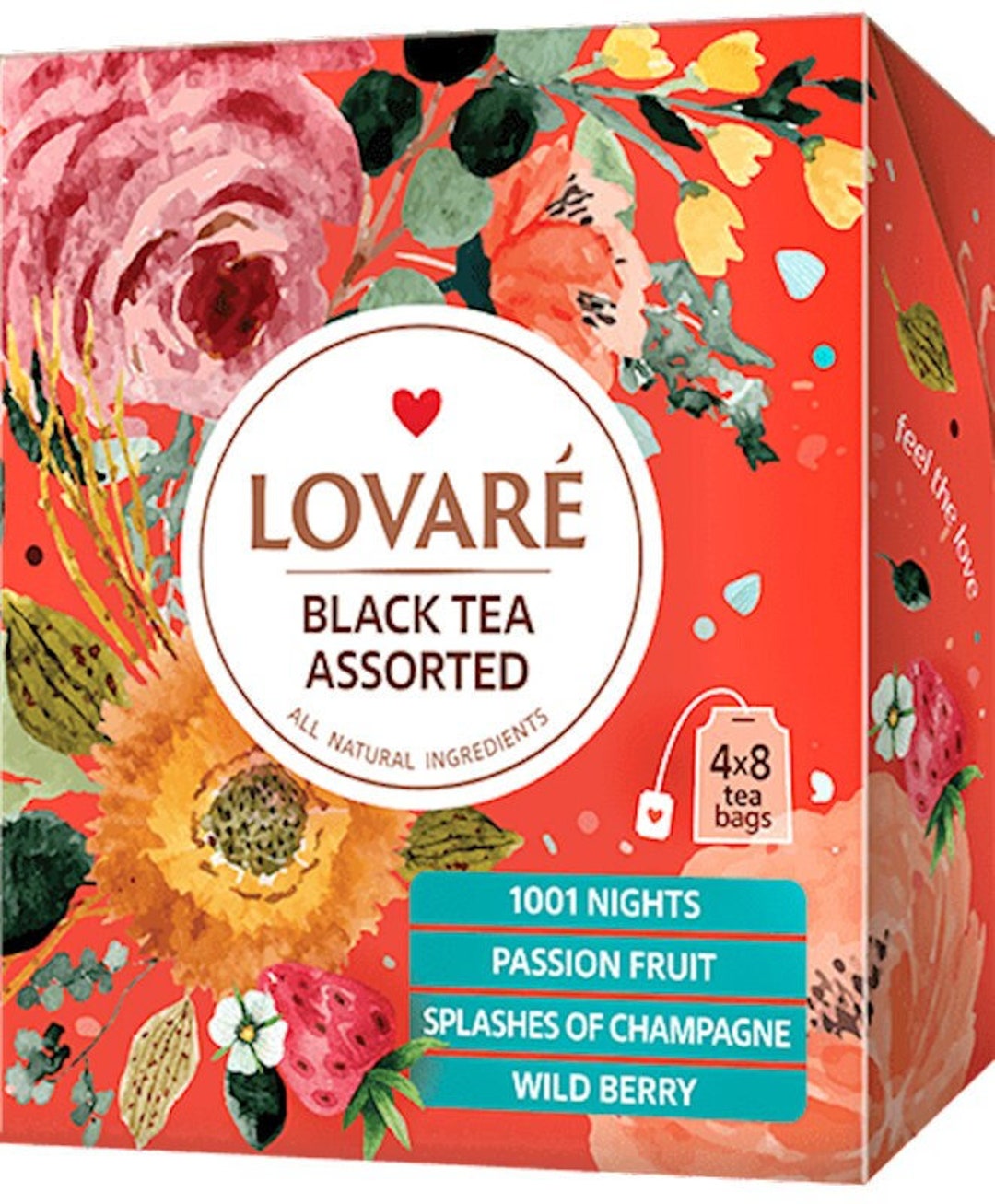Lovare Tea Set BLACK TEA ASSORTED 32 Tea Bags Made in Ukraine All ...