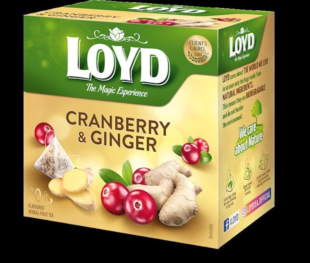Loyd Tea CRANBERRY & GINGER 20 Pyramids Made in Poland Magic - Etsy