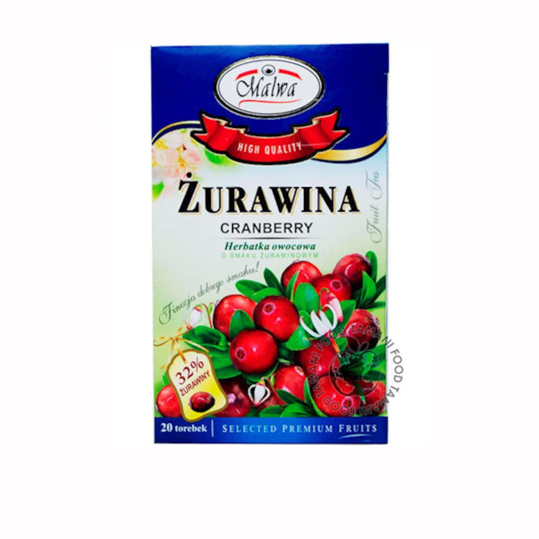Malwa Fruit Herbal Tea 'klukva' Cranberry No Caffeine 40g 20 Tea Bags ...