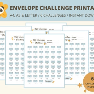 Printable Envelope Challenge Bundle Savings Challenge Cash - Etsy