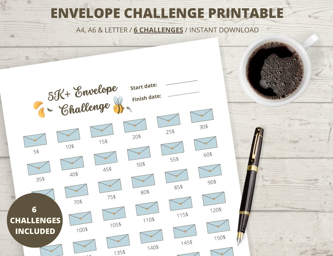 Printable Envelope Challenge Bundle Savings Challenge Cash - Etsy