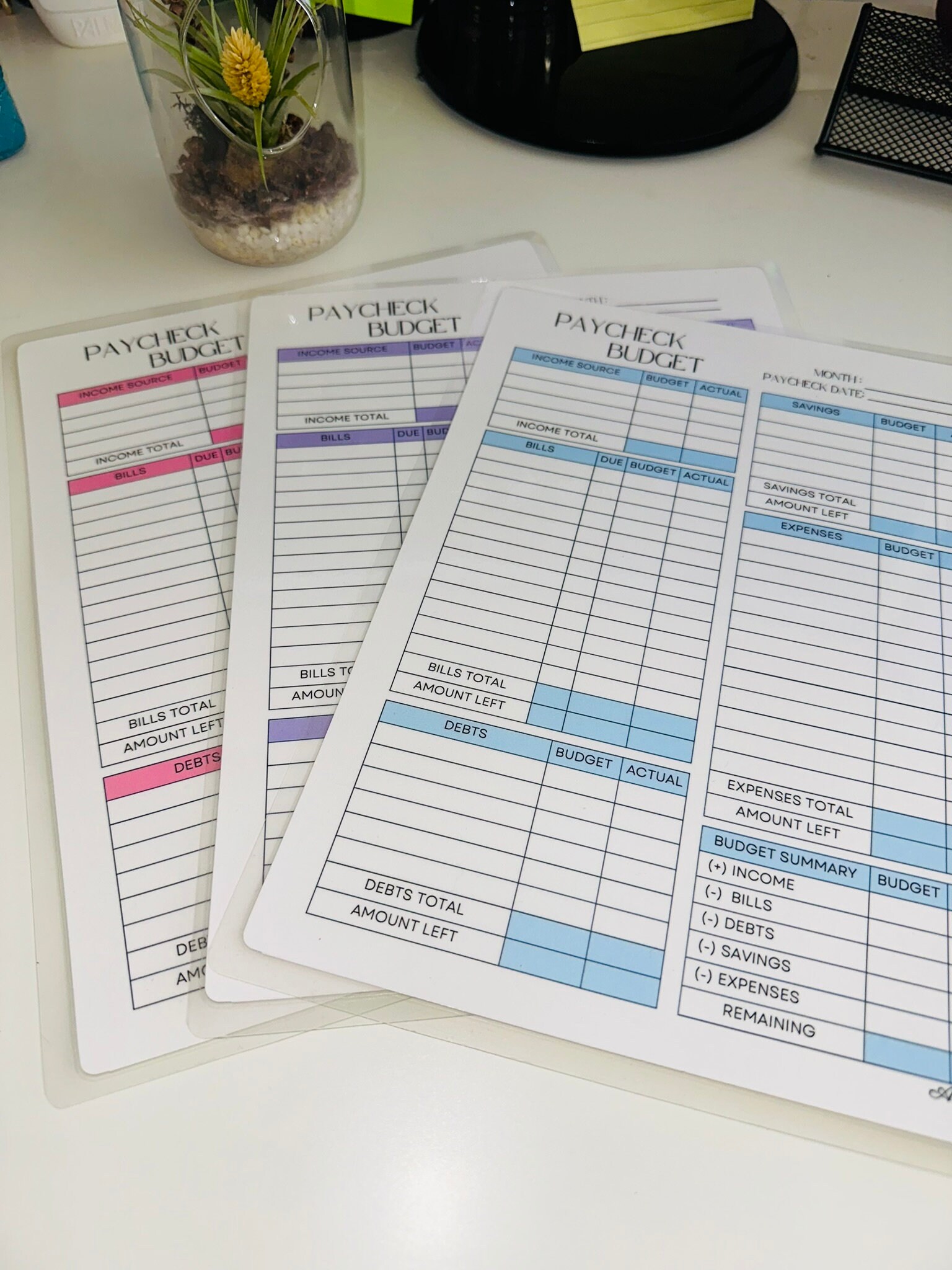 Paycheck Breakdown Sheet-paycheck Budget Tracker-cash Breakdown Slip ...