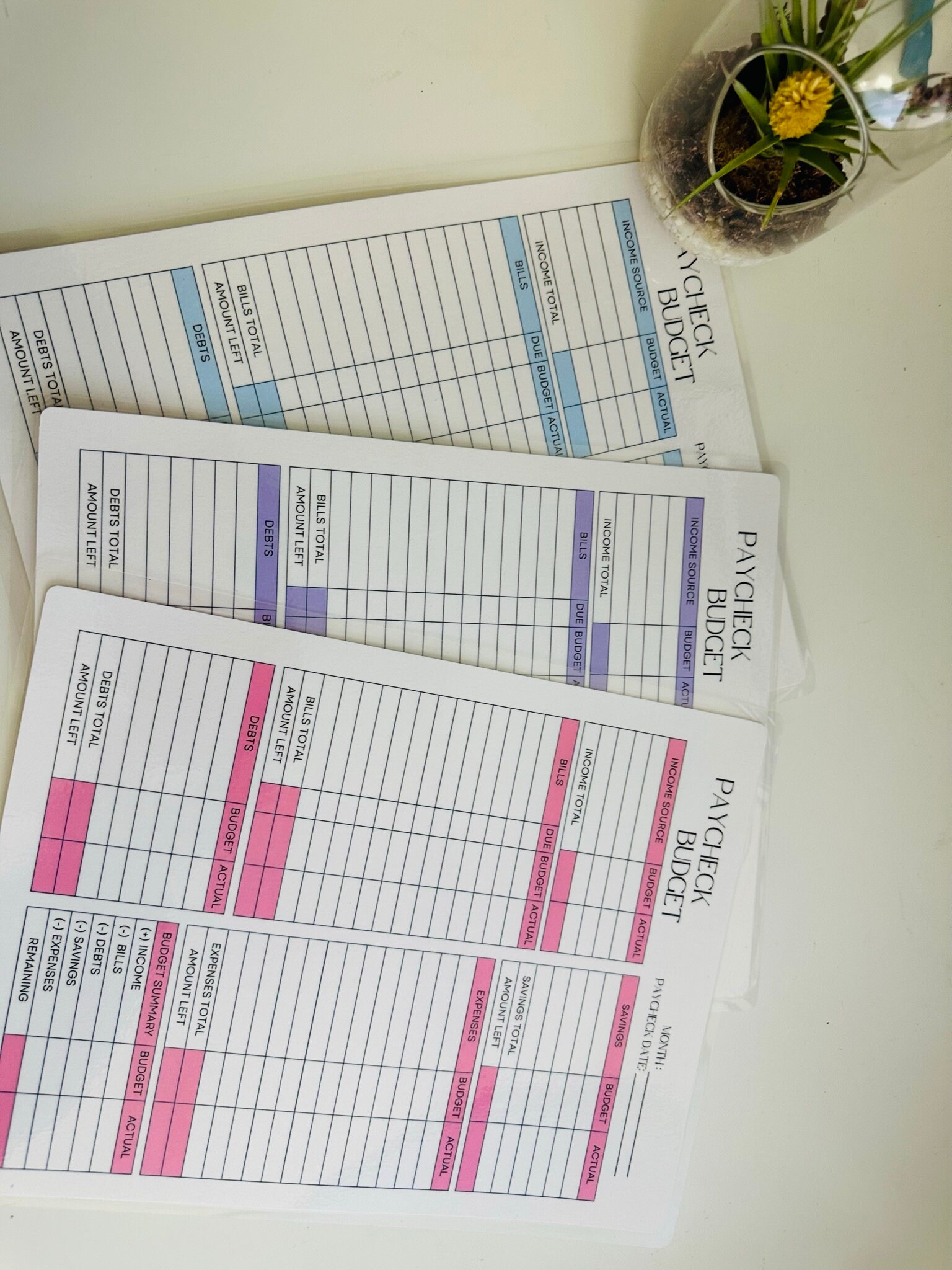 Paycheck Breakdown Sheet-paycheck Budget Tracker-cash - Etsy