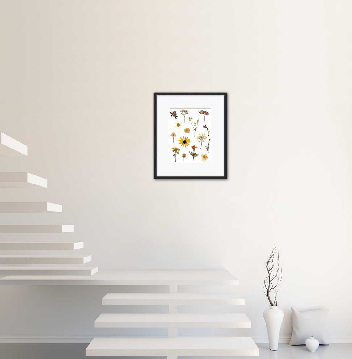 Pressed Flower Digital Art Print, Printable Wildflower Artwork ...