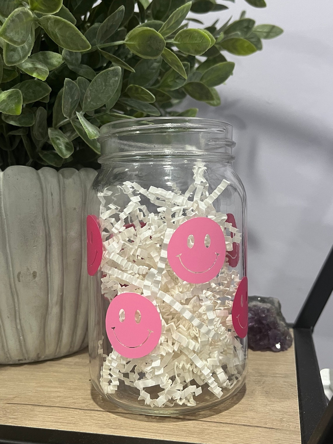 Smiley Customizable Initial Iced Coffee Mason Jar - Etsy