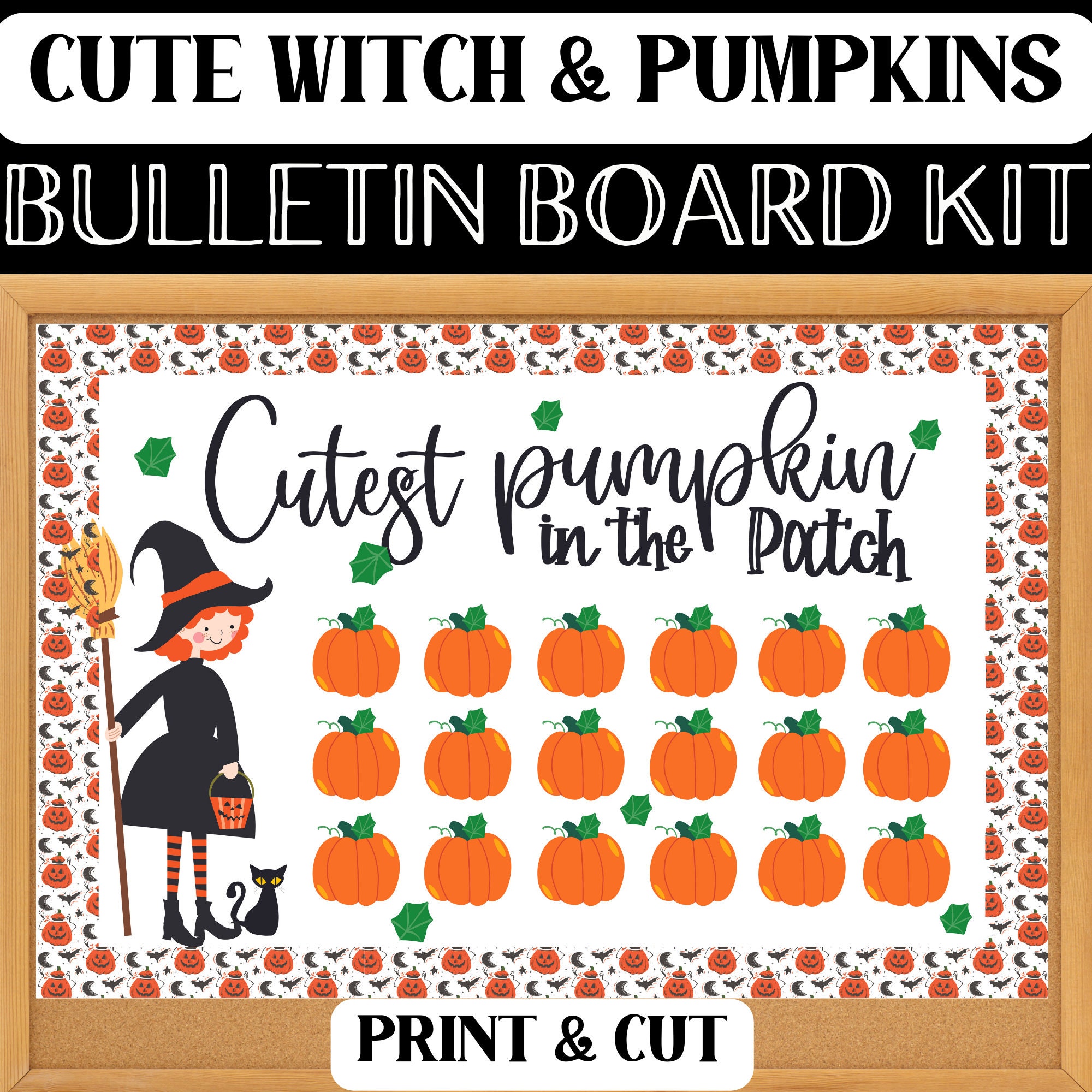 Halloween Fall Pumpkins Bulletin Board Kit or Classroom Door Decor ...