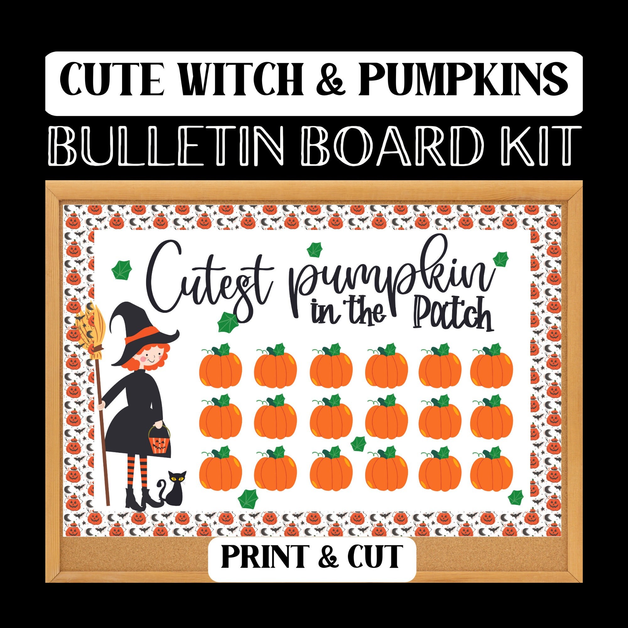 Halloween Fall Pumpkins Bulletin Board Kit or Classroom Door Decor ...