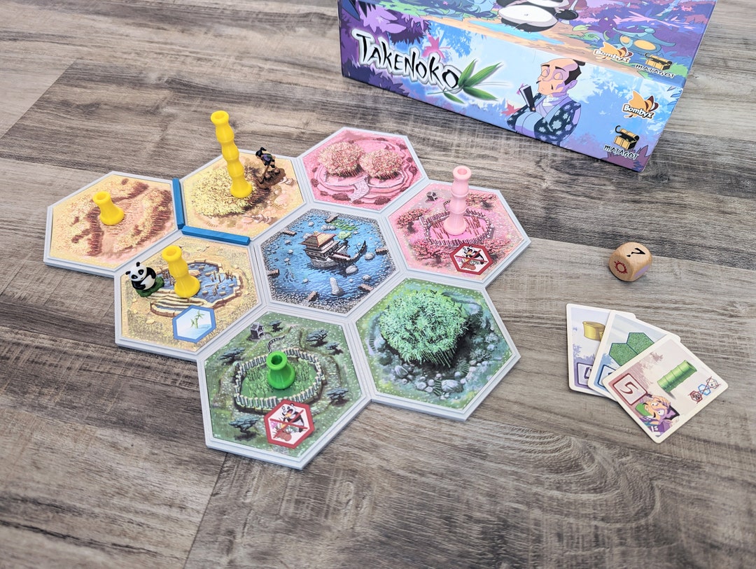 Takenoko Magnetic Bamboo and Plot Tiles + Chibis Expansion - Etsy