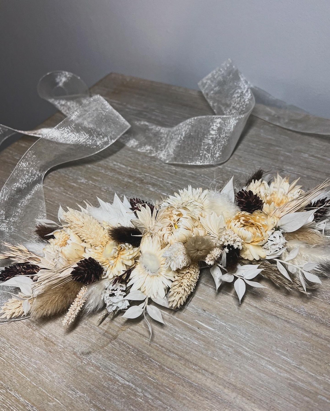 Dried Floral Bump Sash Custom Made - Etsy