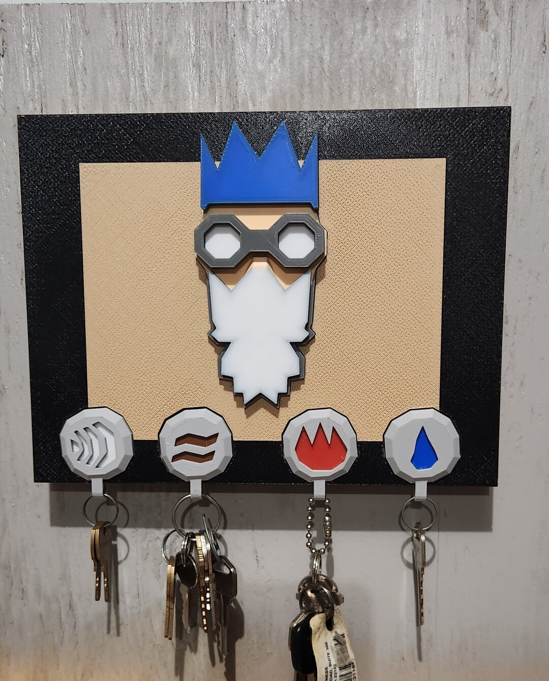 OSRS Wise Old Man Key Holder, Runescape Gift Idea, His/her Gift ...