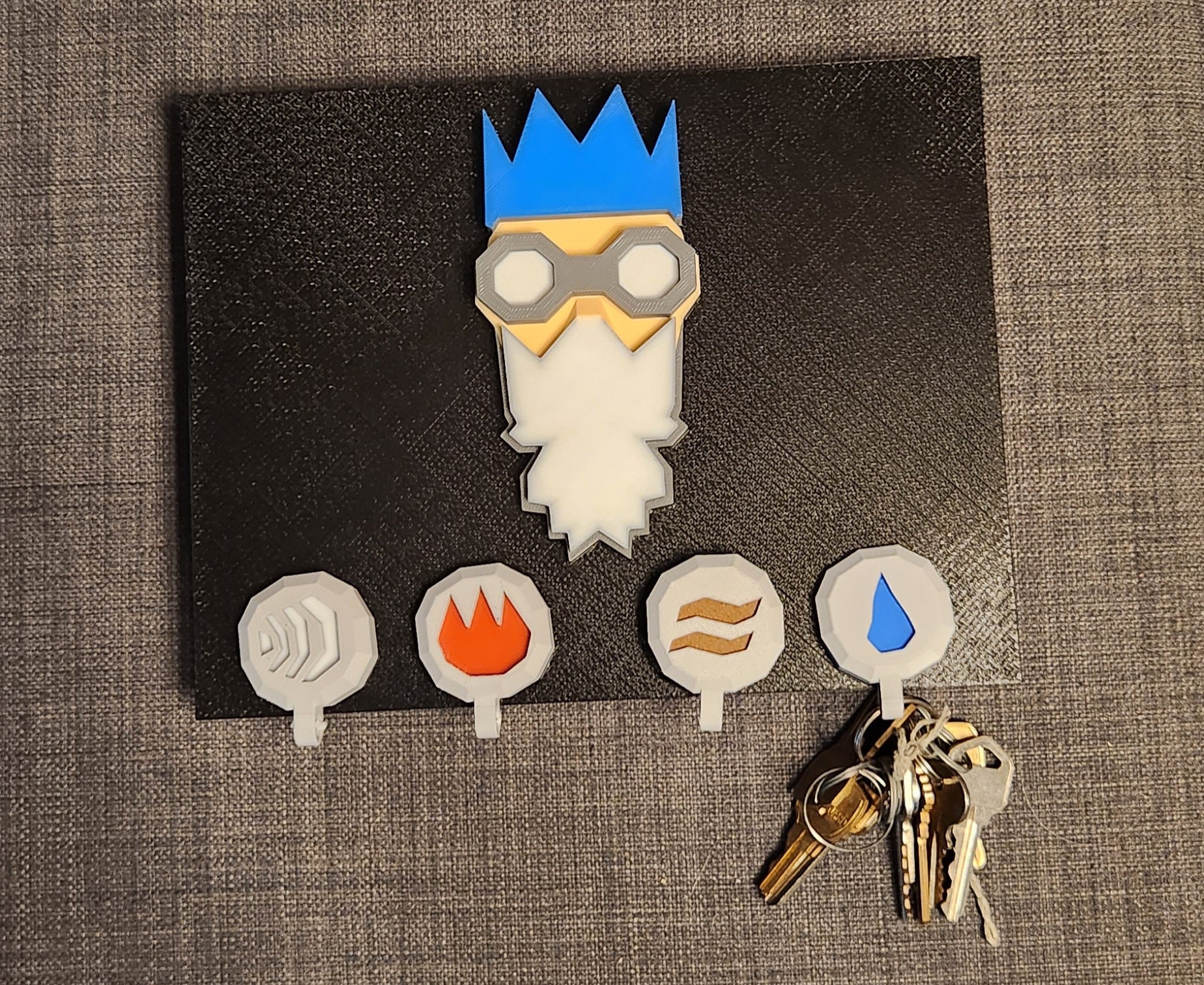 OSRS Wise Old Man Key Holder, Runescape Gift Idea, His/her Gift ...