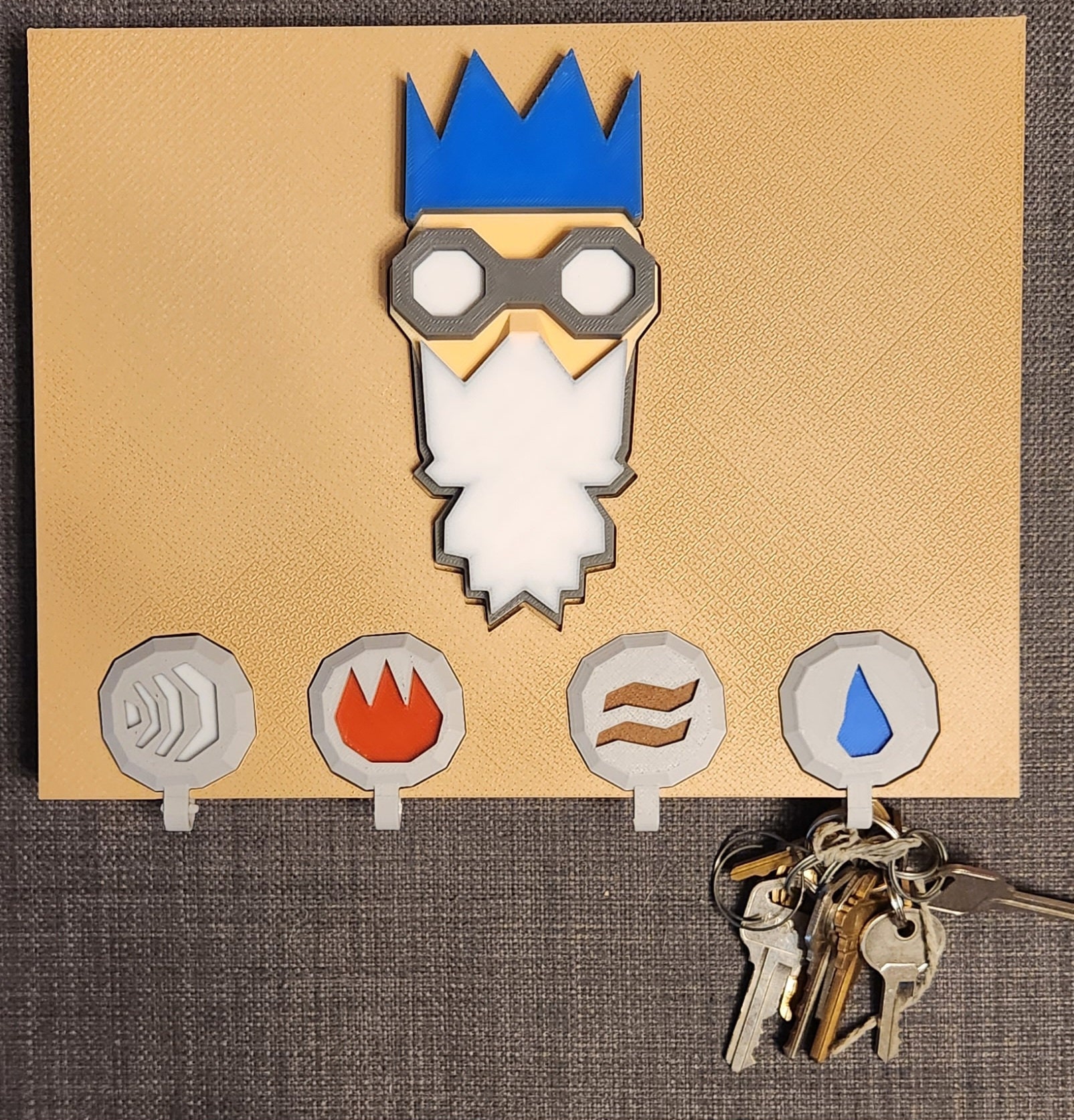 OSRS Wise Old Man Key Holder, Runescape Gift Idea, His/her Gift ...