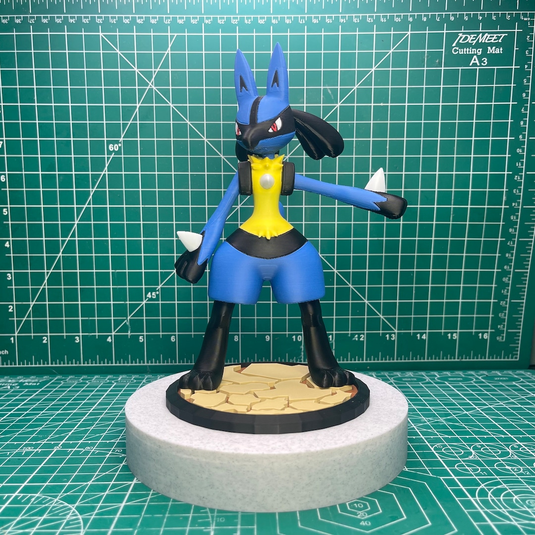 Lucario Pokemon Figure 3D Printed Regular and Shiny Collectable ...