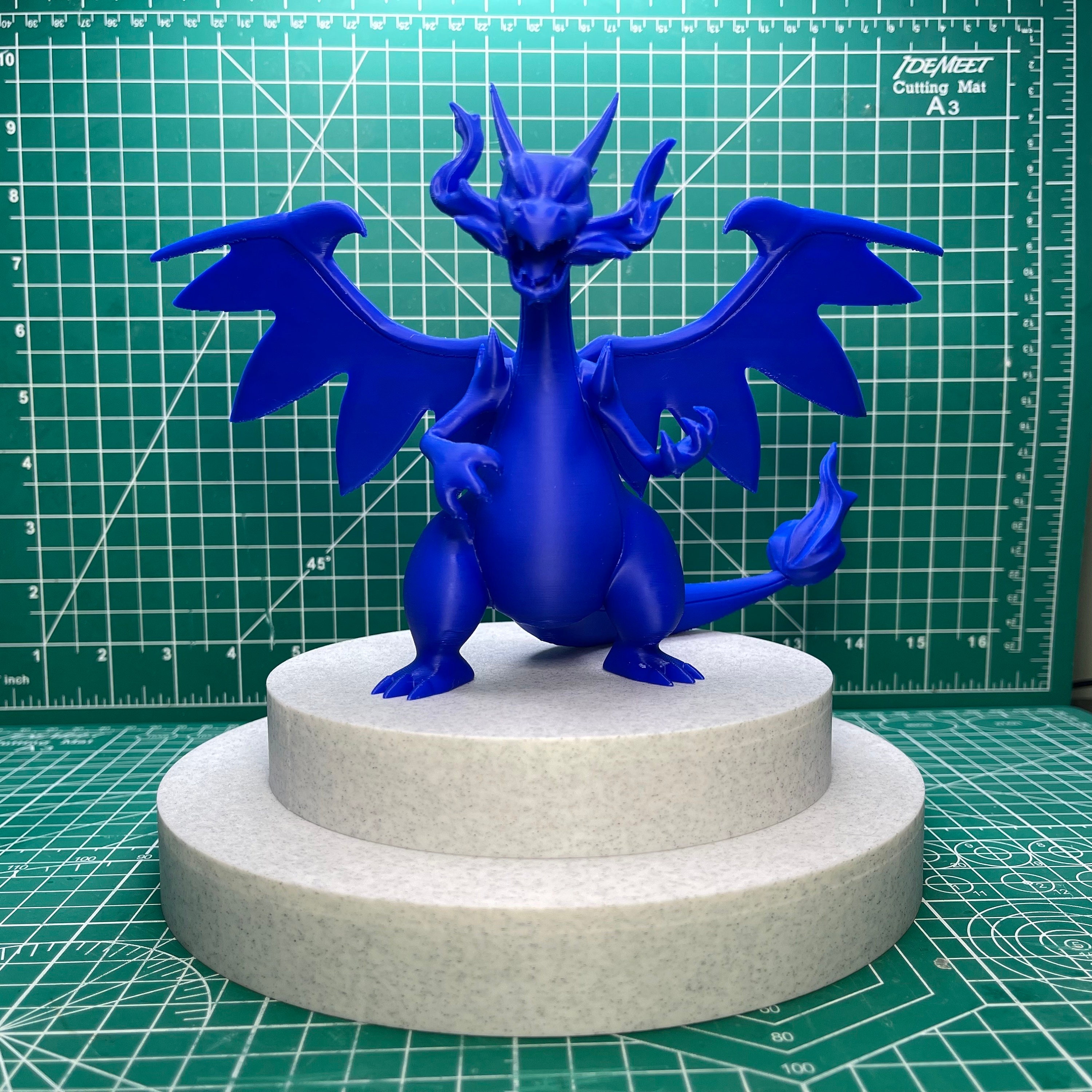 3D Printed Mega Charizard X Figure - Etsy