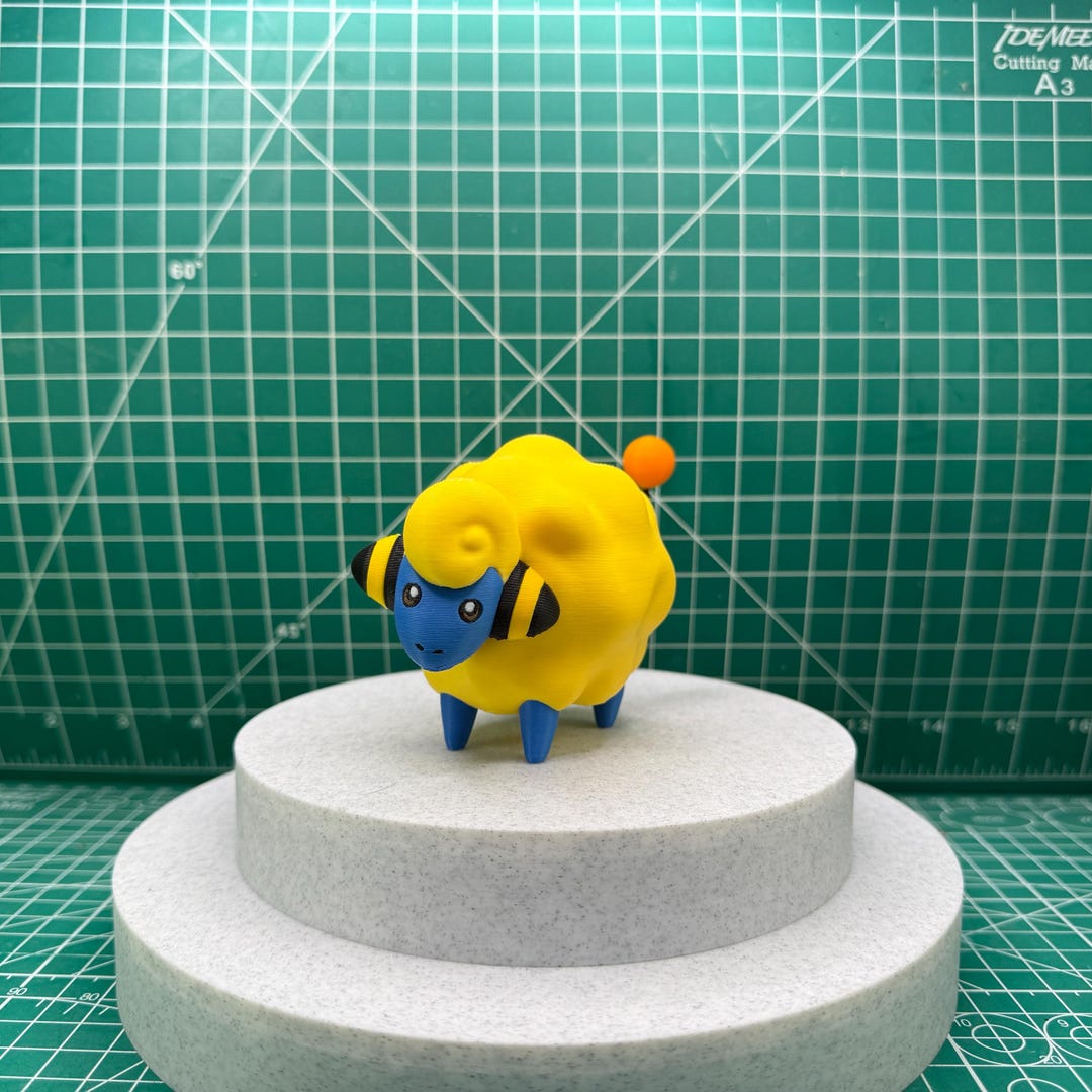 Mareep Pokemon Figure 3D Printed Regular and Shiny Collectible Pokemon ...