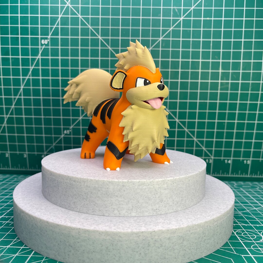 Growlithe Pokemon Figure 3D Printed Regular and Shiny Collectible ...