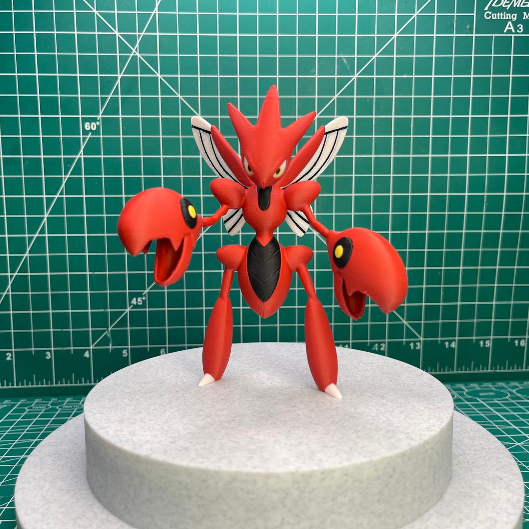 3D Printed Scizor Figure - Etsy