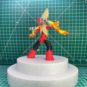Mega Blaziken Pokemon Figure 3D Printed Regular and Shiny Collectible ...