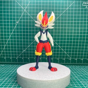 Cinderace Pokemon Figure 3D Printed Regular and Shiny Collectible ...
