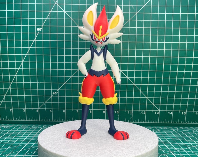 Cinderace Pokemon Figure 3D Printed Regular and Shiny Collectible ...