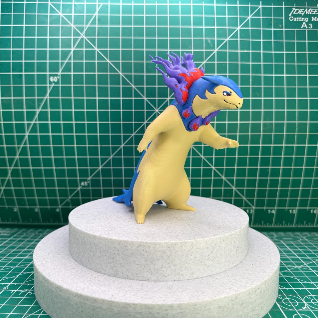 Hisuian Typhlosion Pokemon Figure 3D Printed Regular and Shiny ...
