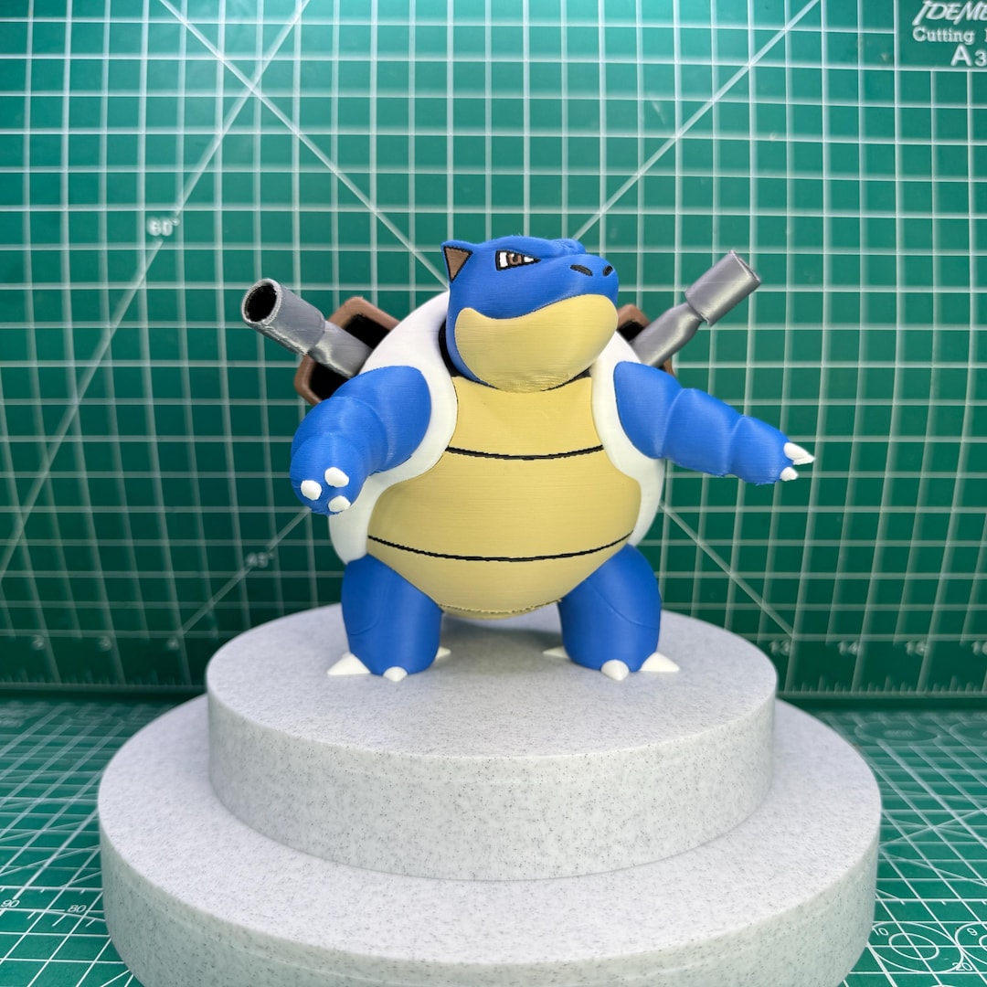 Blastoise Pokemon Figure 3D Printed Regular and Shiny Collectible ...
