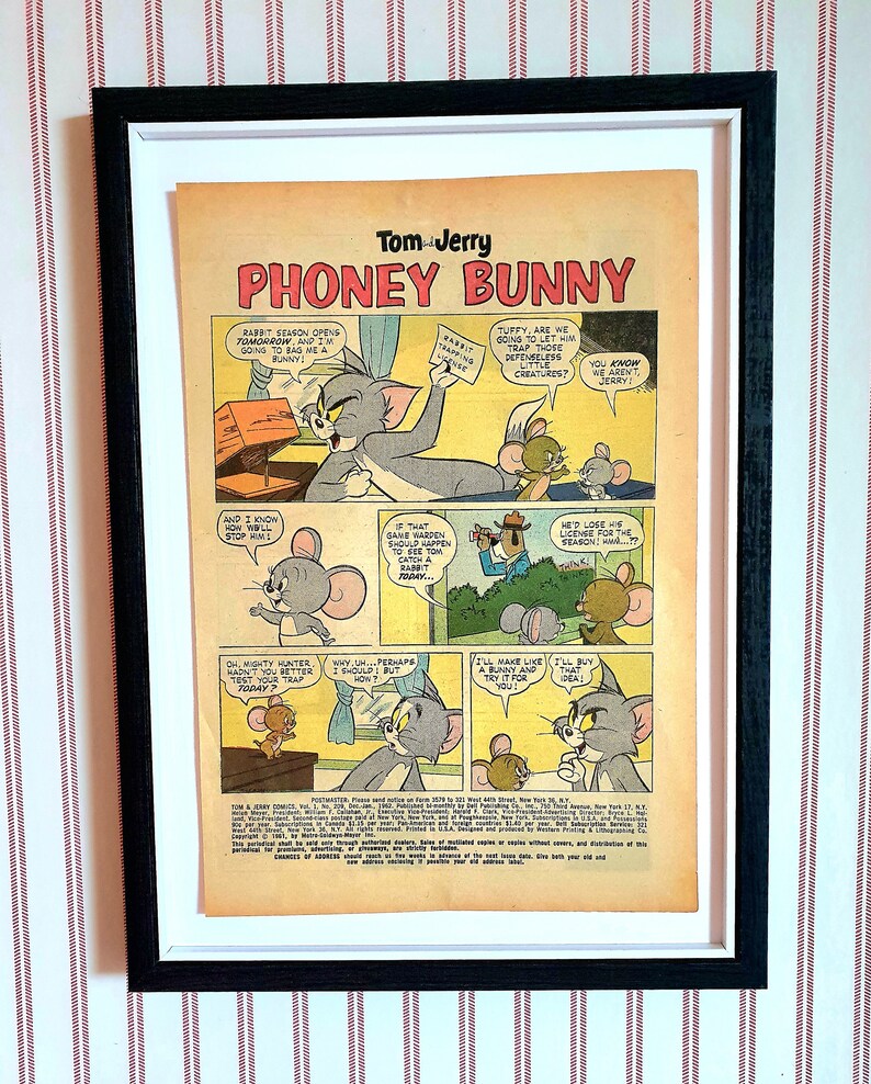 Original Vintage Tom and Jerry Prints 1961 Retro Vintage - Etsy
