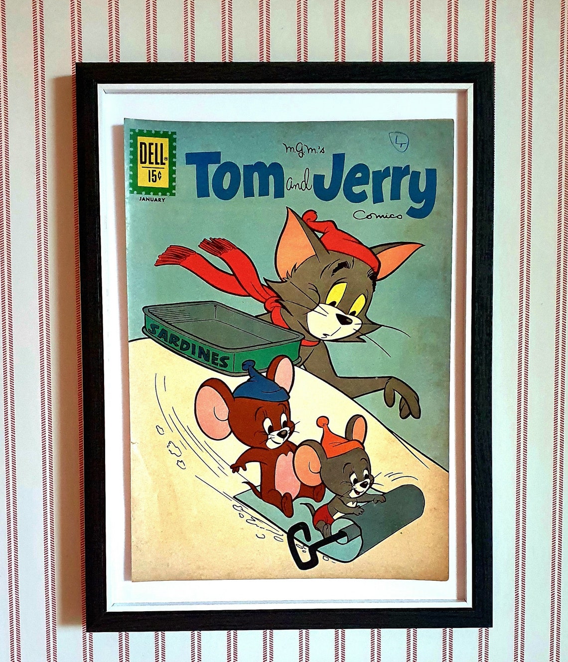Original Vintage Tom and Jerry Prints 1961, Retro, Vintage Art, Gallery ...
