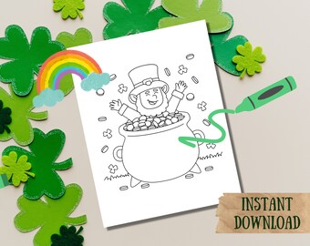 St. Patrick's Day Coloring Page Coloring Sheet Leprechaun Coloring Page ...
