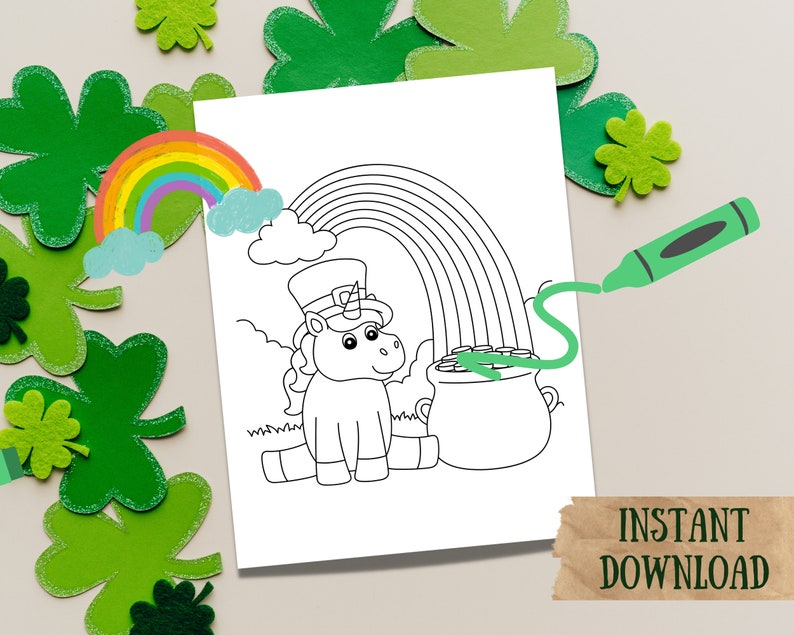 St. Patrick's Day Coloring Page Coloring Sheet Leprechaun Coloring Page ...